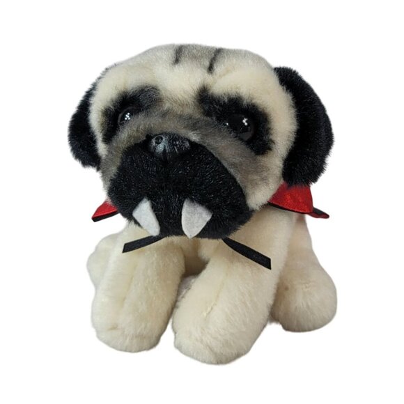 Gund | Toys | Gund Doug The Pug Vampire Dog Plush Tan 6 Black Cape ...